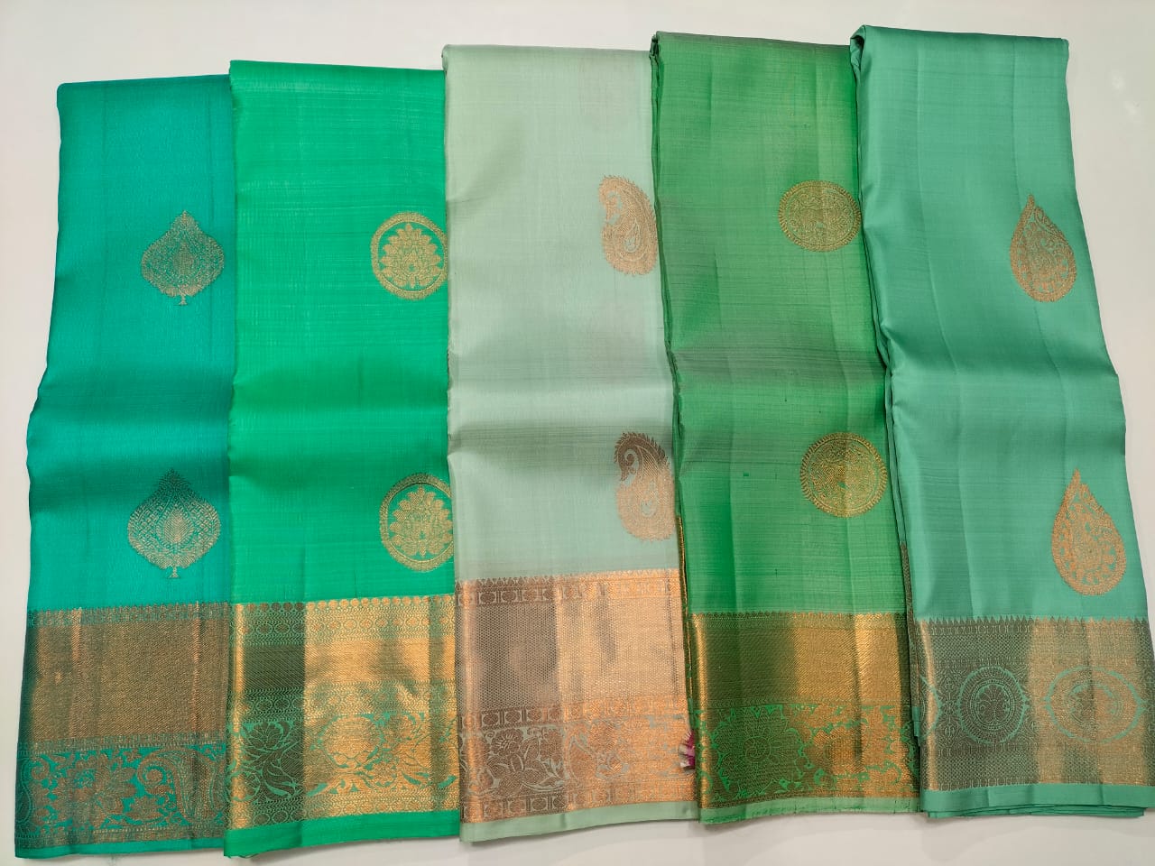 Copper Zari Border Kanchipuram Silk Sarees Collection