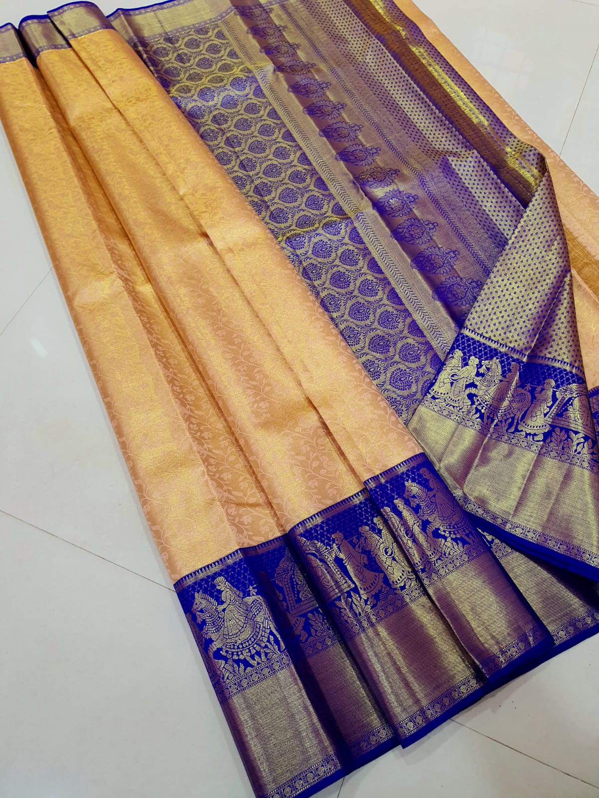 Exclusive Pallaku Design Bridal Kanchipuram Tissue Silk Sarees Collect