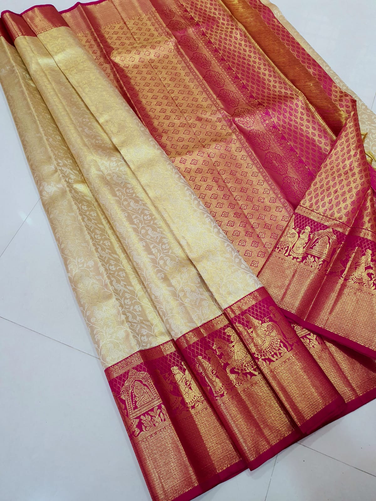 Exclusive Pallaku Design Bridal Kanchipuram Tissue Silk Sarees Collect